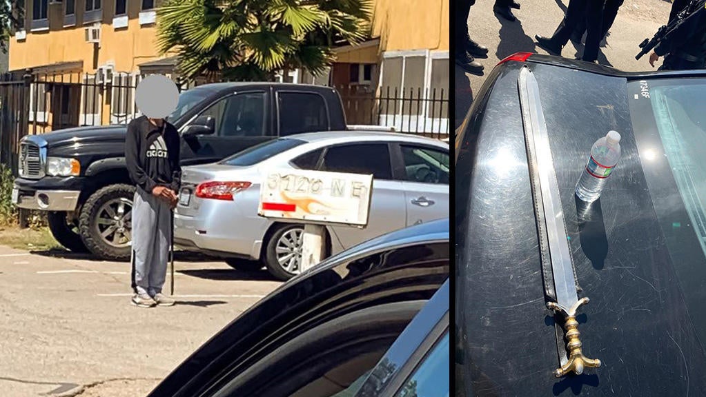 'Distressed' man wielding sword surrenders after 4-hour standoff in ...