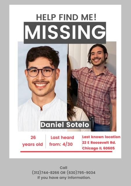 MISSING: UIC student Daniel Sotelo, 26, last seen on CTA train at ...