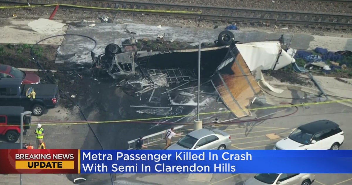 Passenger killed in fiery crash involving Metra train, semi in ...