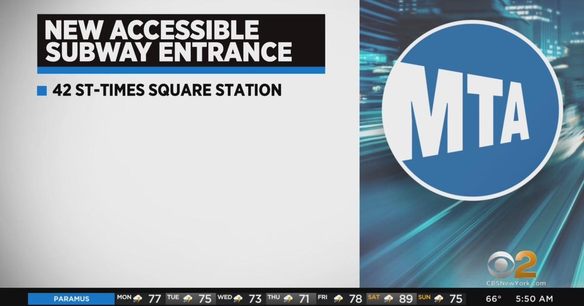 MTA unveiling accessible subway entrance in Times Square - CBS New York