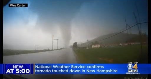 NWS confirms tornado touched down in New Hampshire - CBS Boston
