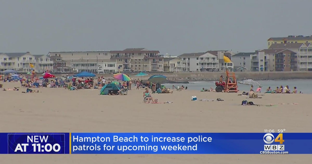 Police increasing Hampton Beach patrols after nearly 30 arrests - CBS ...