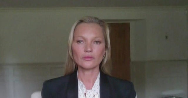 Kate Moss was asked if Johnny Depp ever pushed her down stairs - CBS News
