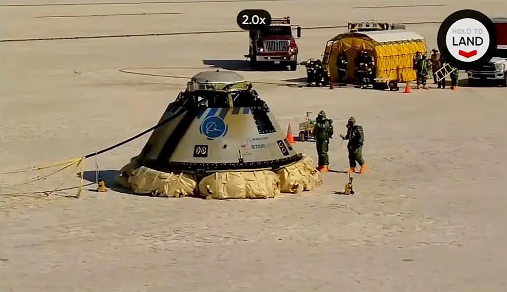 Boeing's Starliner crew capsule returns to Earth after successful test ...