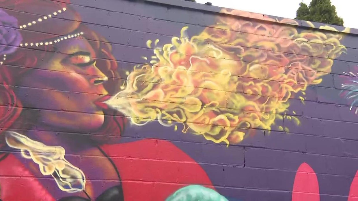 Artist Danielle Mastrion's gives detailed tour of her new "Welcome to ...