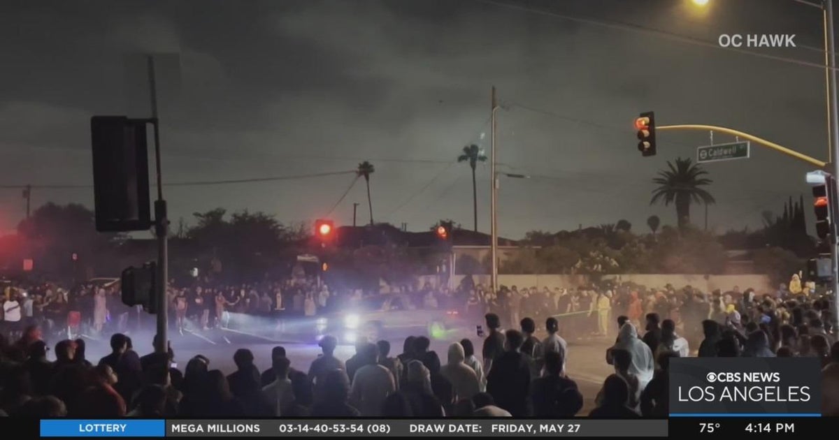 Compton neighborhood hit with illegal street takeover - CBS Los Angeles