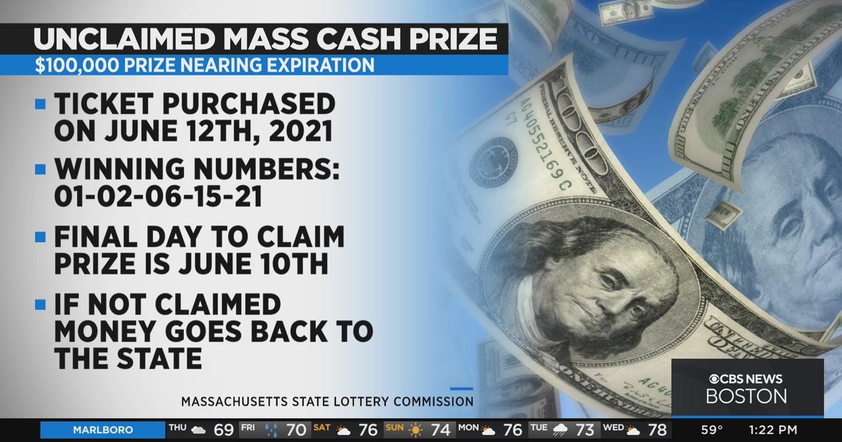 Unclaimed Mass Cash $100,000 prize nearing expiration - CBS Boston