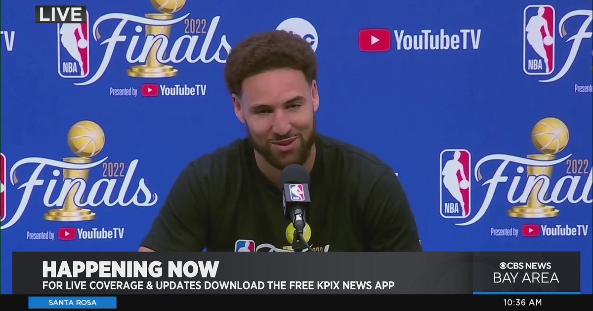 NBA Finals: Warriors star Klay Thompson's Tuesday news conference - CBS ...
