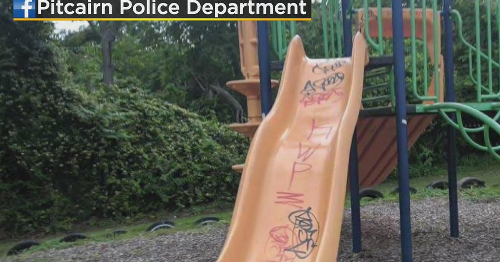 Pitcairn Police looking for vandals who tagged playground equipment ...