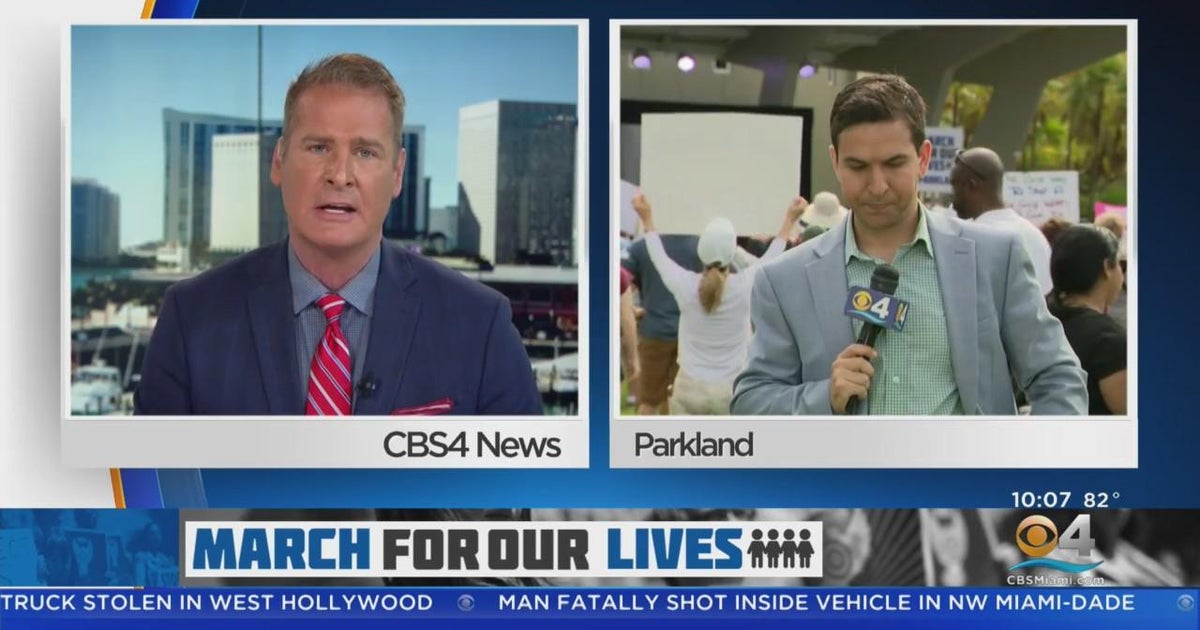 March For Our Lives in Parkland with Debbie Hixon - CBS Miami