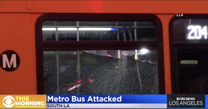 Metro bus attacked by large group Sunday - CBS Los Angeles
