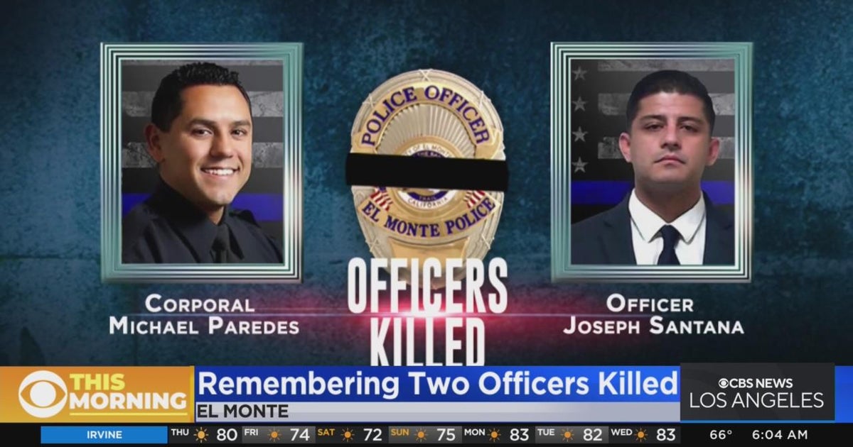 El Monte officers remembered by community; vigil planned - CBS Los Angeles