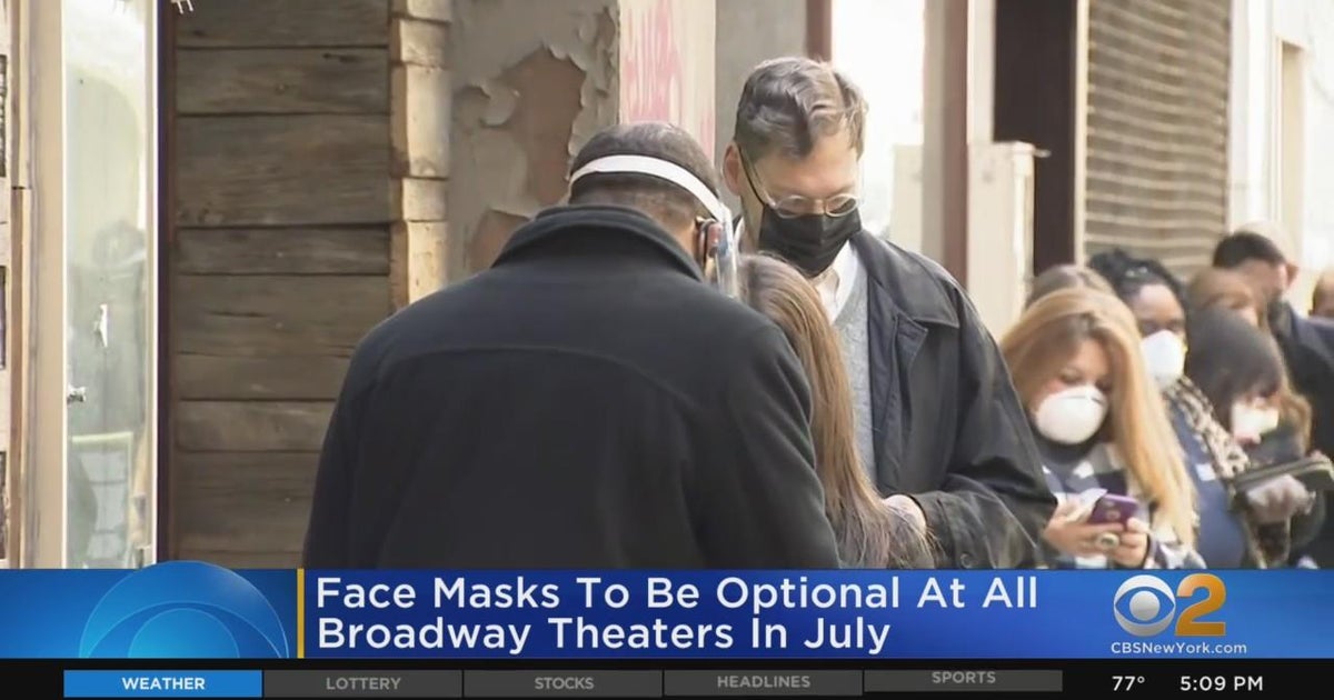 Masks at Broadway shows will be optional in July - CBS New York