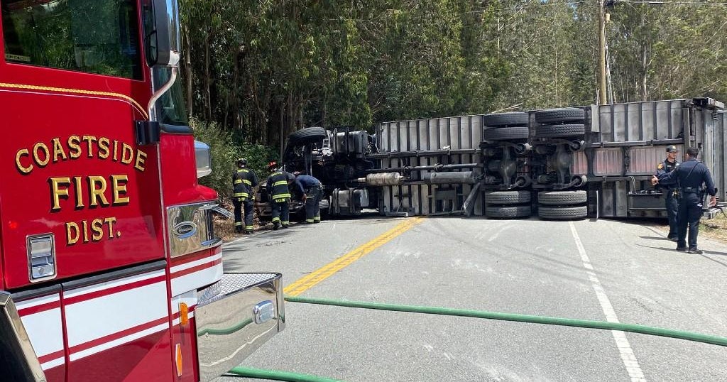 Highway 92 near Half Moon Bay reopened after big-rig overturn crash ...