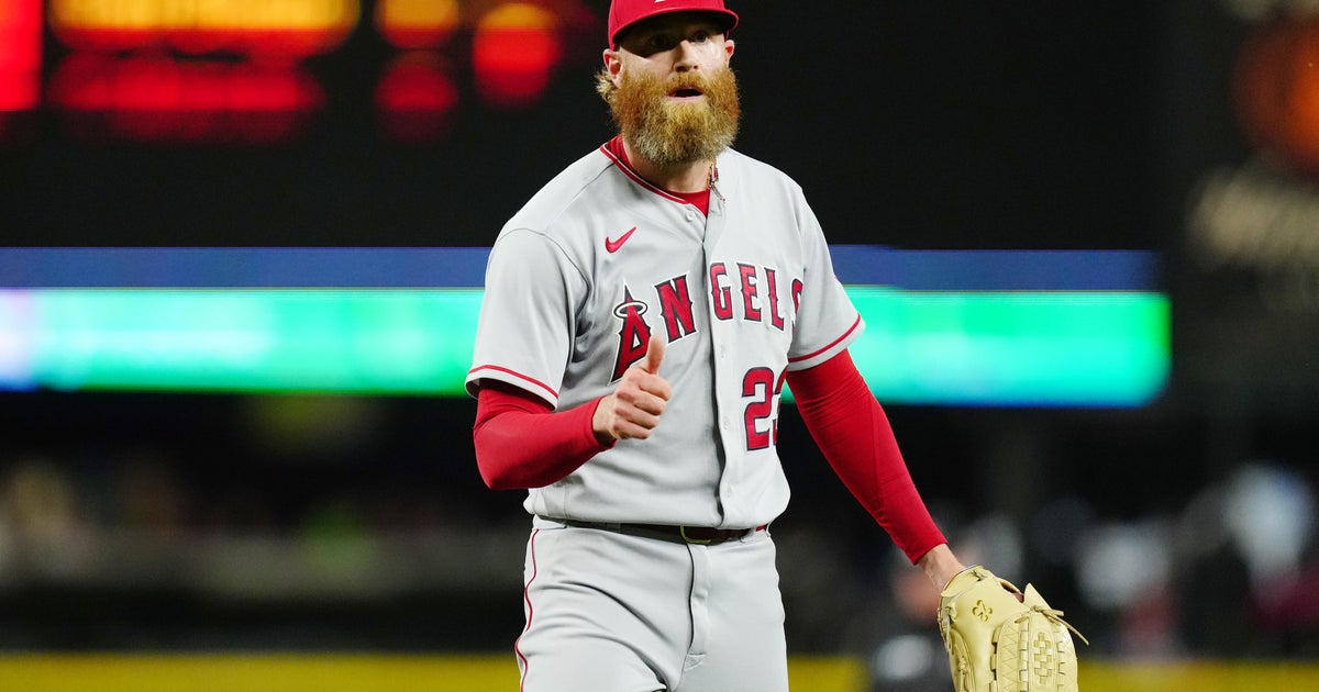 Angels' Bradley out, broke elbow in dugout fall during brawl - CBS Los ...