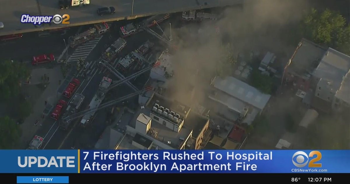 Seven firefighters rushed to hospital after Brooklyn apartment fire ...