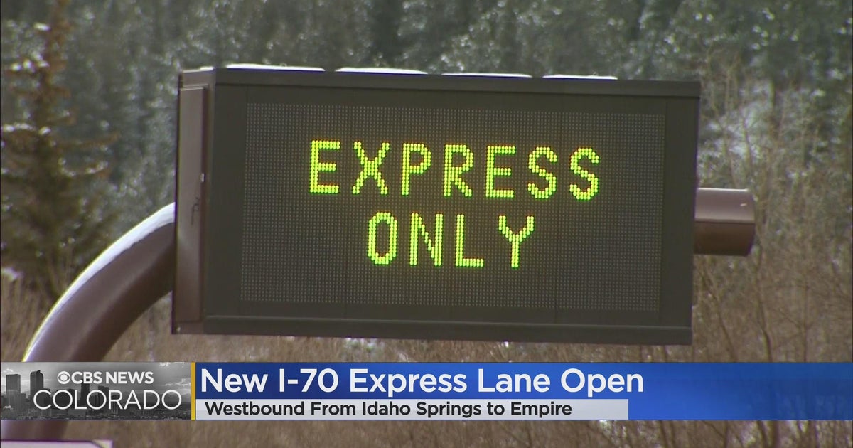 Tolls begin on westbound I-70 Mountain Express Lane - CBS Colorado