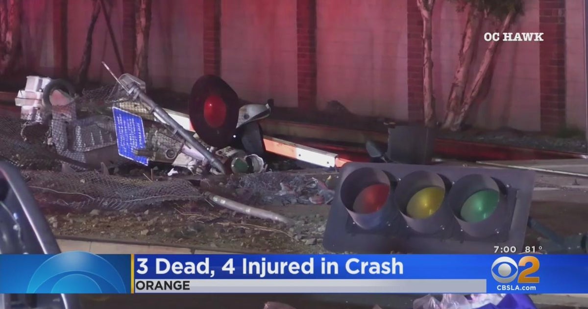 Three people killed, four others injured in fatal crash in Orange - CBS ...