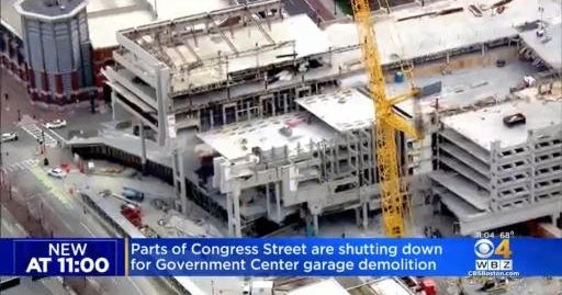 Demolition resumes at Government Center construction site - CBS Boston