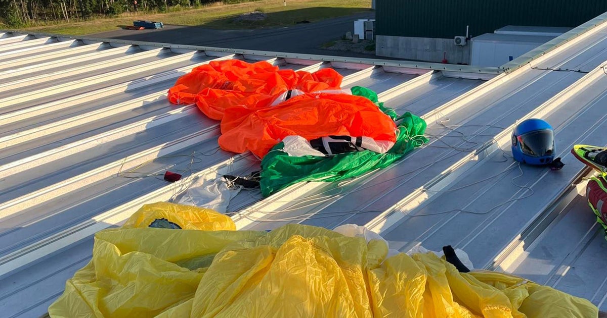 Skydiver injured after 'hard landing' atop Orange building - CBS Boston