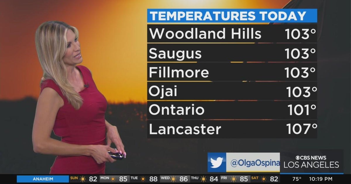 Olga Ospina's weather forecast for Monday July 18 - CBS Los Angeles