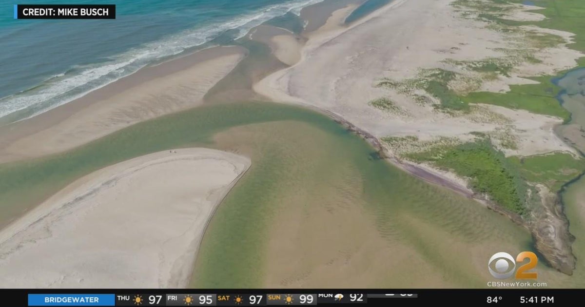 Inlet breach created by Superstorm Sandy is closing - CBS New York