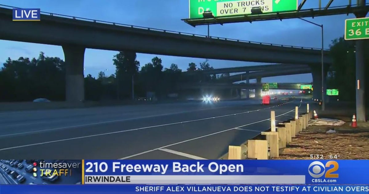210 Freeway in Irwindale reopens after 5-day closure - CBS Los Angeles