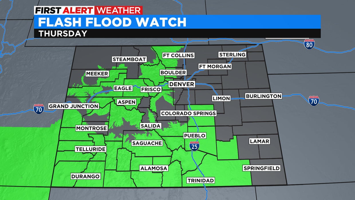 Flash Flood Watches go into effect Thursday morning for near state-wide ...