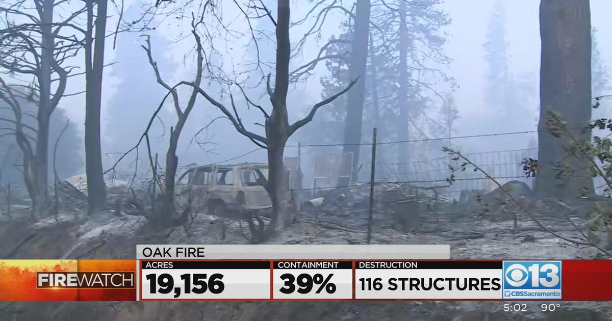 Oak Fire destroys at least 116 structures - CBS Sacramento