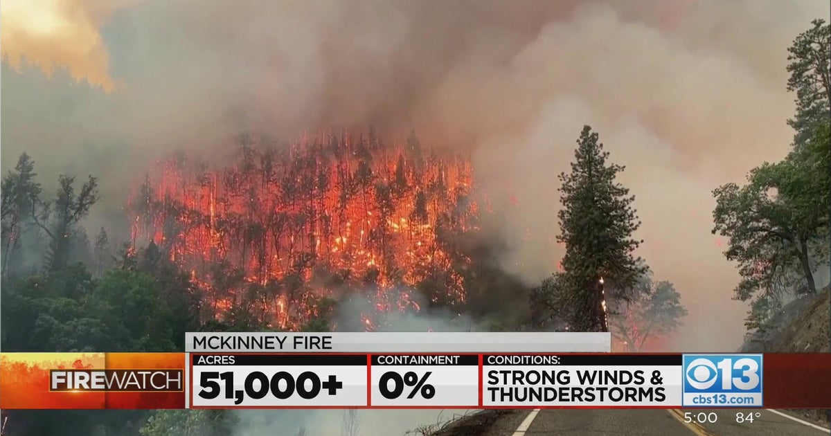 Megafire burning in northern California - CBS Sacramento
