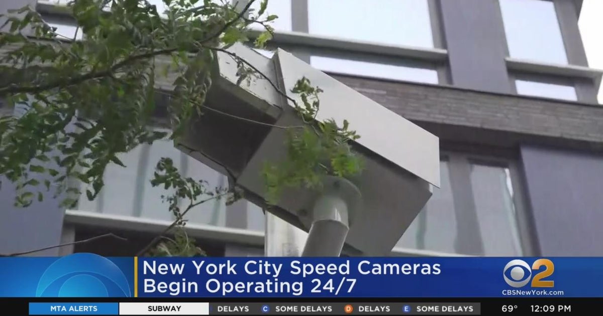 NYC speed cameras now 24/7 - CBS New York