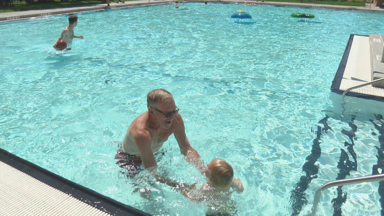 Congress Park pool finally open after month-long delay - CBS Colorado