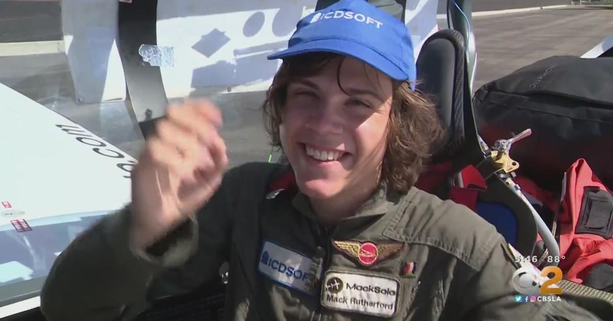 Teen pilot looking to make history by flying around the world - CBS Los ...