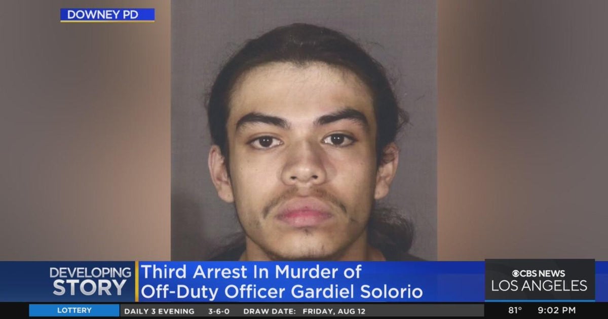Third arrest in murder of off-duty officer Gardiel Solorio - CBS Los ...