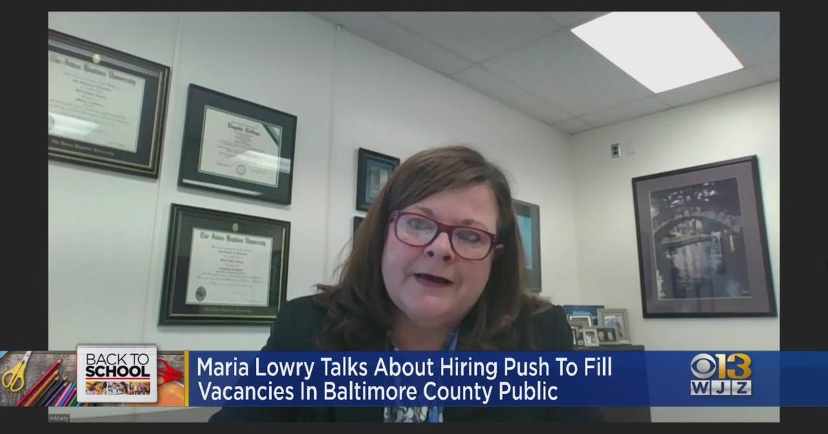BCPS Assistant Superintendent Maria Lowry tells us about the hiring ...