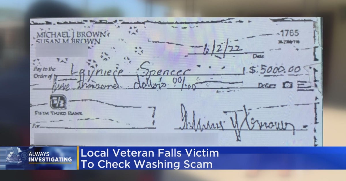 Chicago Army vet upset about mail 'check washing' scam - CBS Chicago