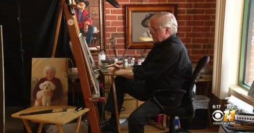 Artist Gene Dillard paints portrait of thief who stole his laptop - CBS ...