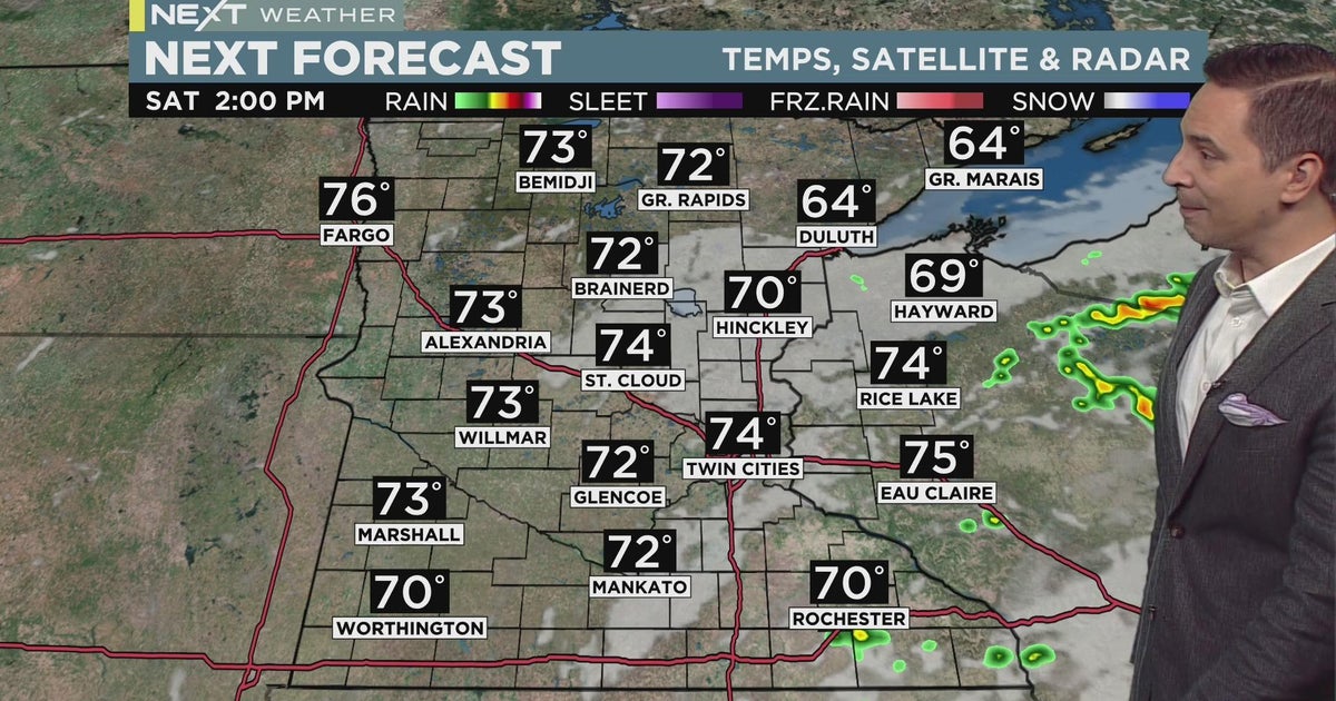 Next Weather: Pleasant Saturday, chance for rain in southern MN - CBS ...
