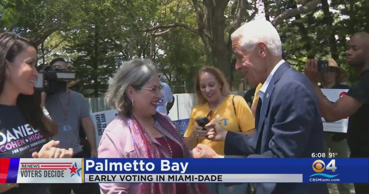 Miami-Dade Mayor Daniella Levine Cava casts her vote - CBS Miami