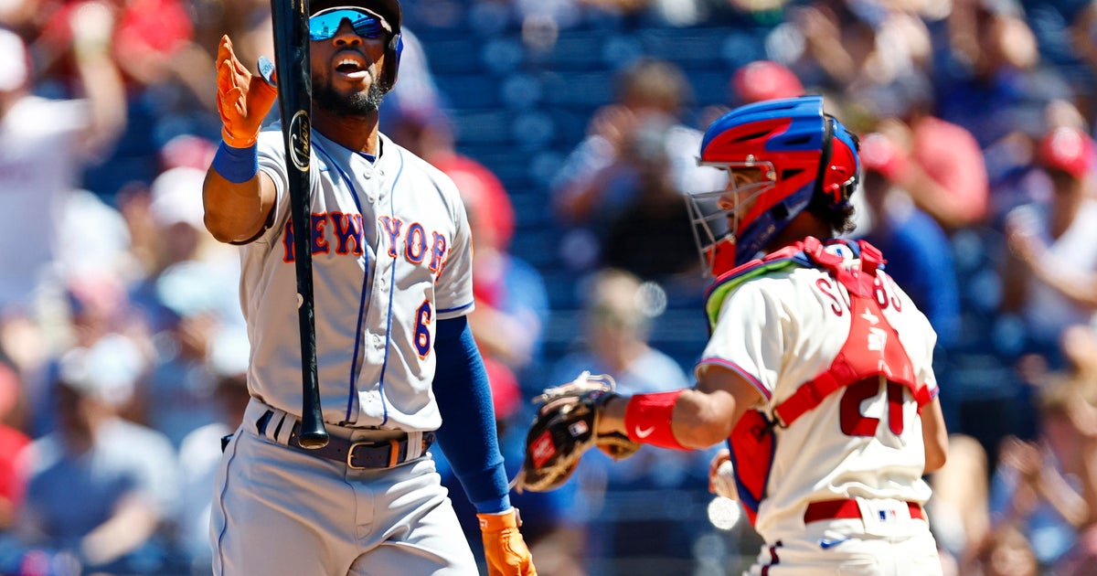 Marte, Mets top Wheeler, Phillies again to open doubleheader - CBS ...