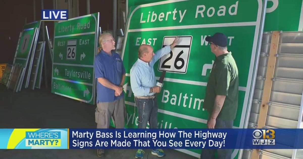 Where's Marty? Learning how Maryland's highway signs are made - CBS ...