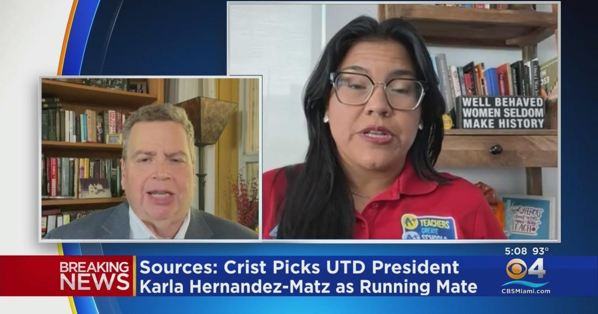 Charlie Crist expected to select Karla Hernandez as running mate - CBS ...