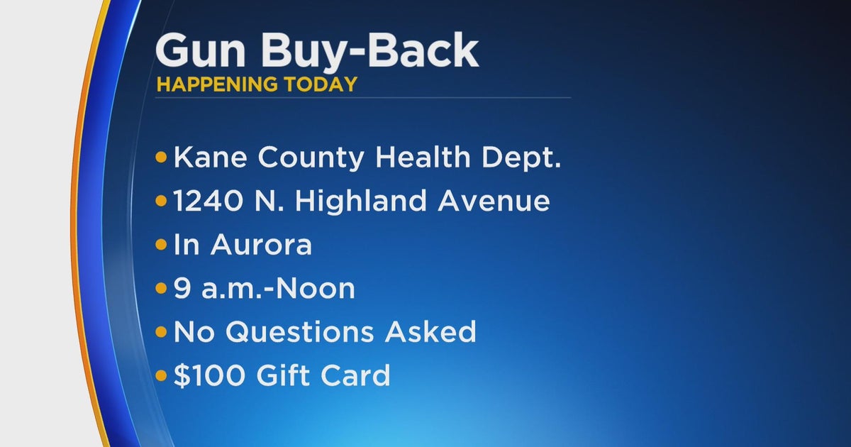 Kane County Sheriff's Office hosting gun buy-back event - CBS Chicago