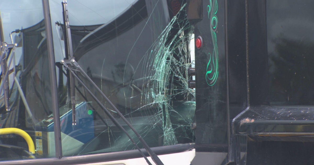 Driver hospitalized after crash involving MBTA bus, truck - CBS Boston