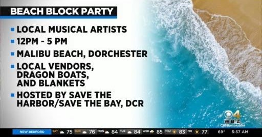 Boston holding Beach Block Party at Malibu Beach on Saturday - CBS Boston
