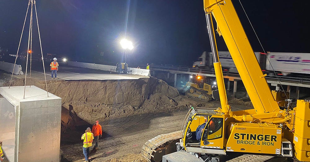 Interstate 10 Freeway near Indio reopens after being washed out - CBS ...