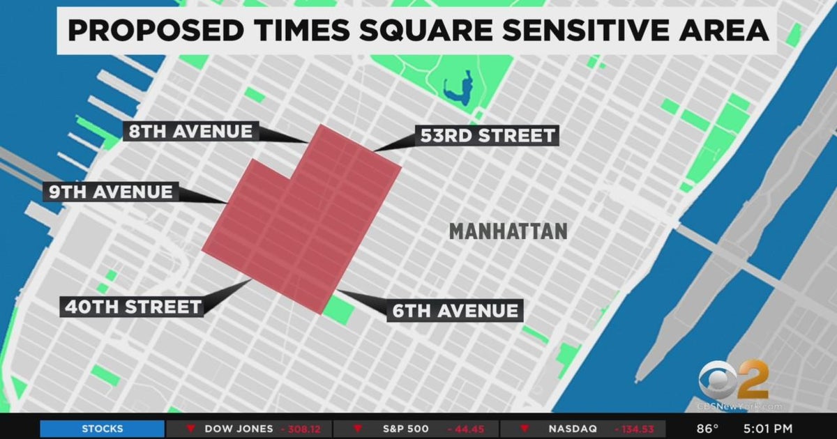 Details unveiled on gun-free zones in Times Square - CBS New York