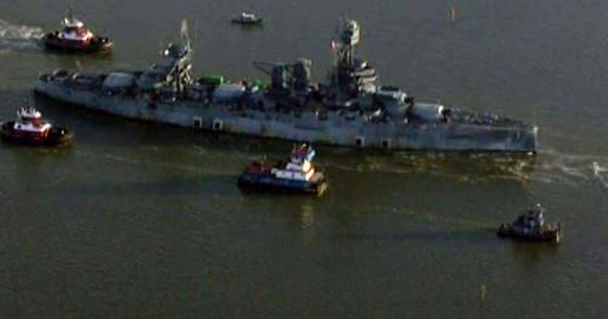 Leaky Battleship In Texas Begins Trip For 35m Repairs Cbs Texas