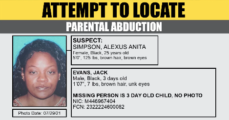 Authorities Searching For Lancaster Woman Accused Of Abducting 3 Day