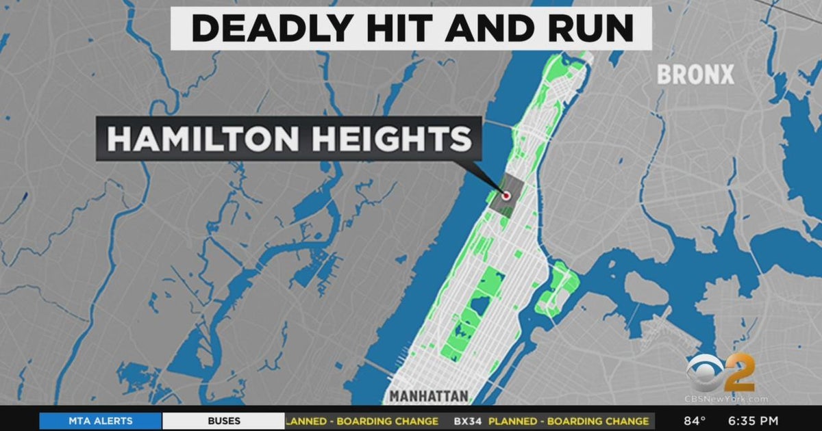 Search on for driver in deadly hit-and-run in Hamilton Heights - CBS ...